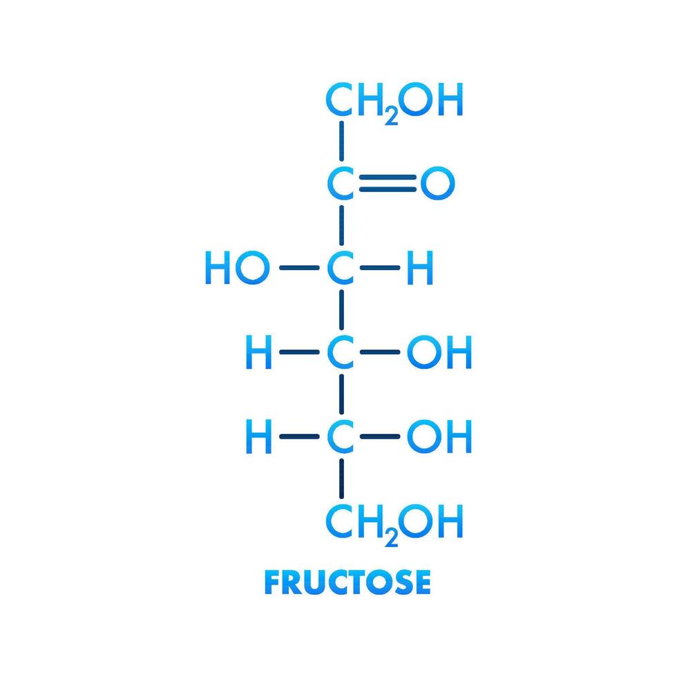Fructose Molecular Formula Representing Chemical Structure Of Simple Sugar 55796620 Vector Art
