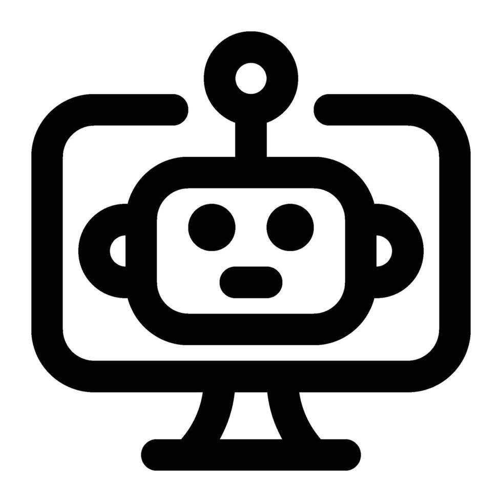 Robotics Process Automation, RPA Outline Icon 55804421 Vector Art at ...