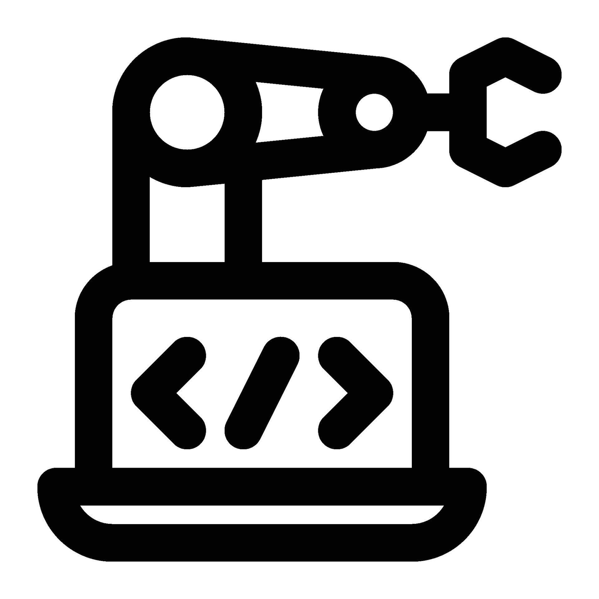 Robot Control, Process Automation Outline Icon 55804466 Vector Art at Vecteezy