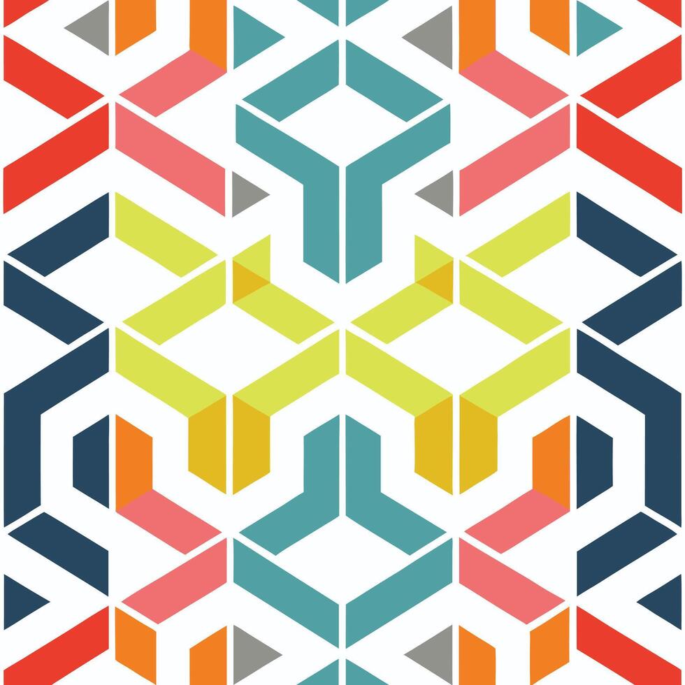 Abstract Geometric Pattern Interlocking Shapes for Coloring. 55804933 Vector Art at Vecteezy