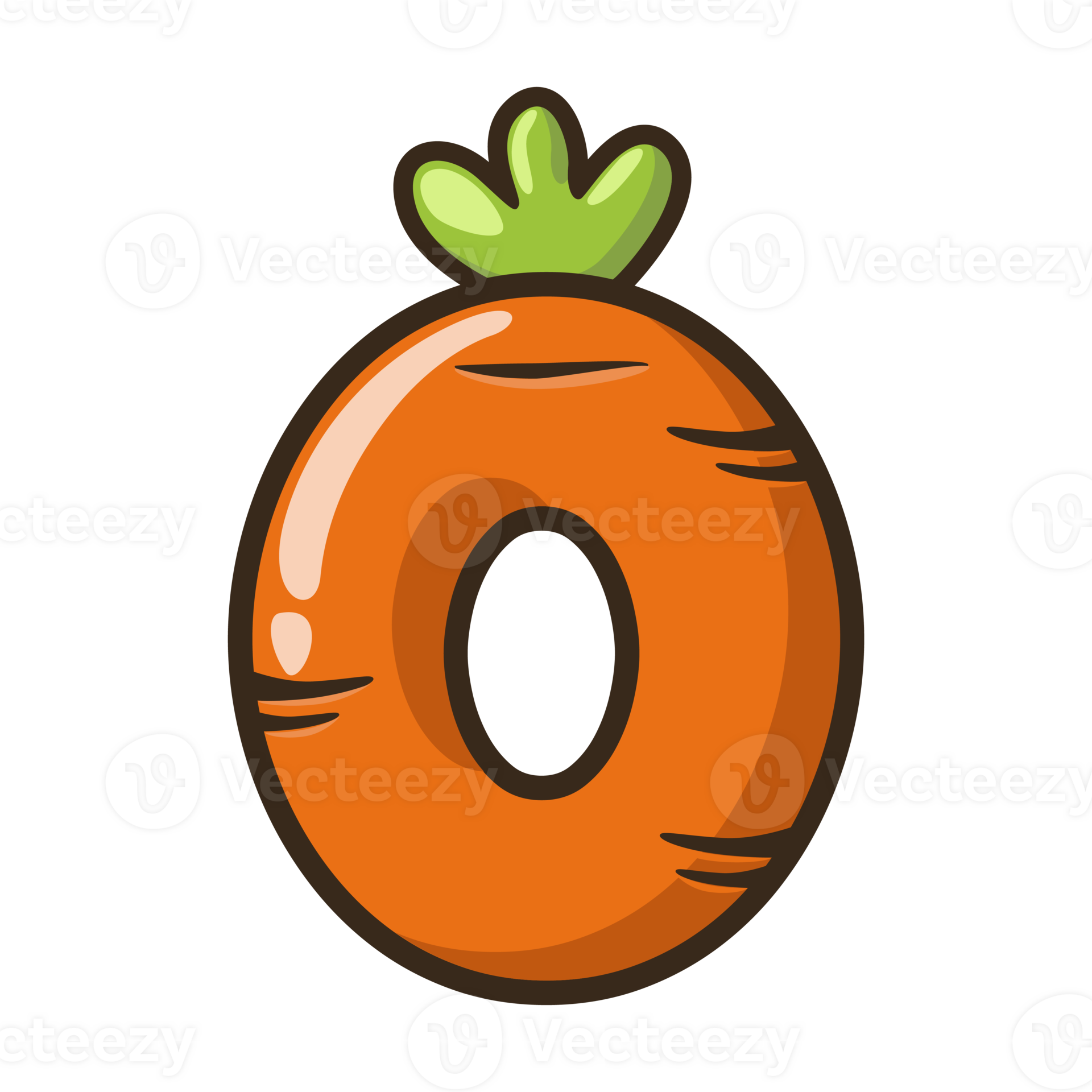 Funny Carrot Number 0, figure Zero. 55841420 PNG Funny Carrot Number 0, figure Zero. 55841420 PNG