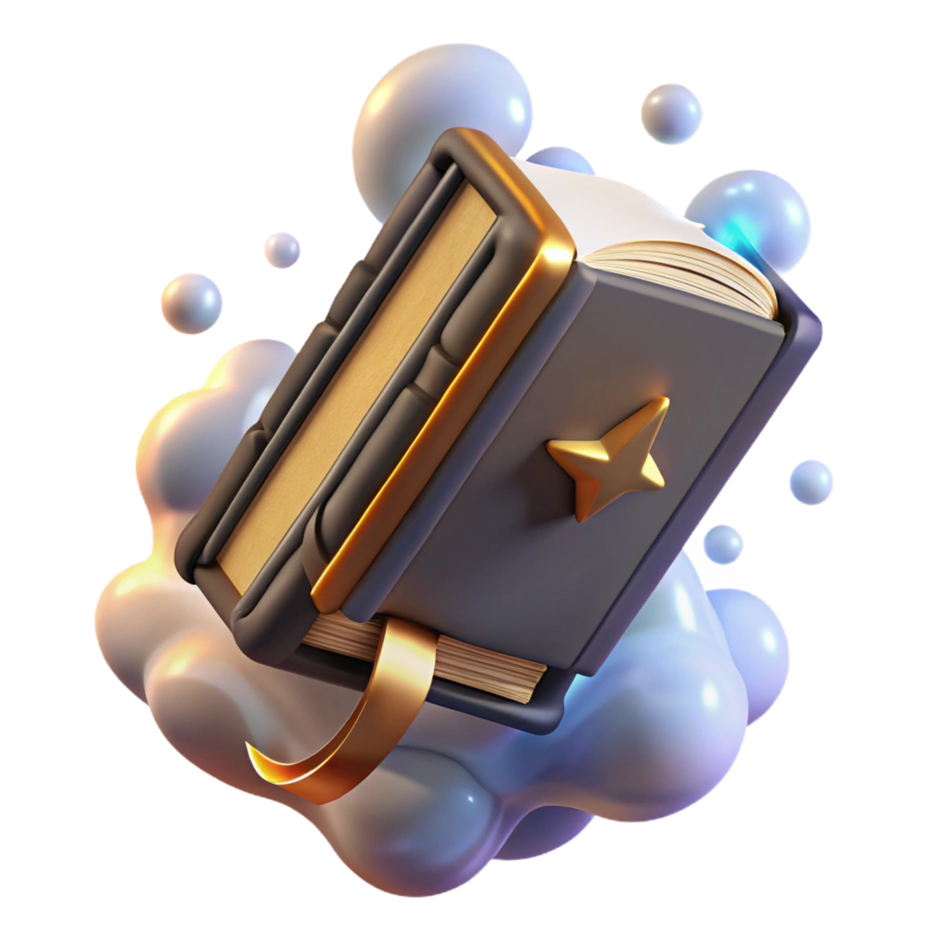 Enchanted Book 3D Render of a Magical Grimoire 55850005 PNG
