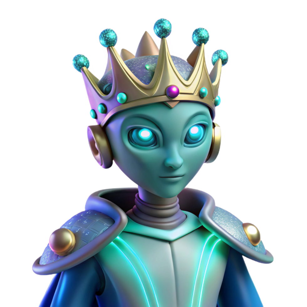 Alien King 3D Render of a Futuristic Royal 55850520 PNG