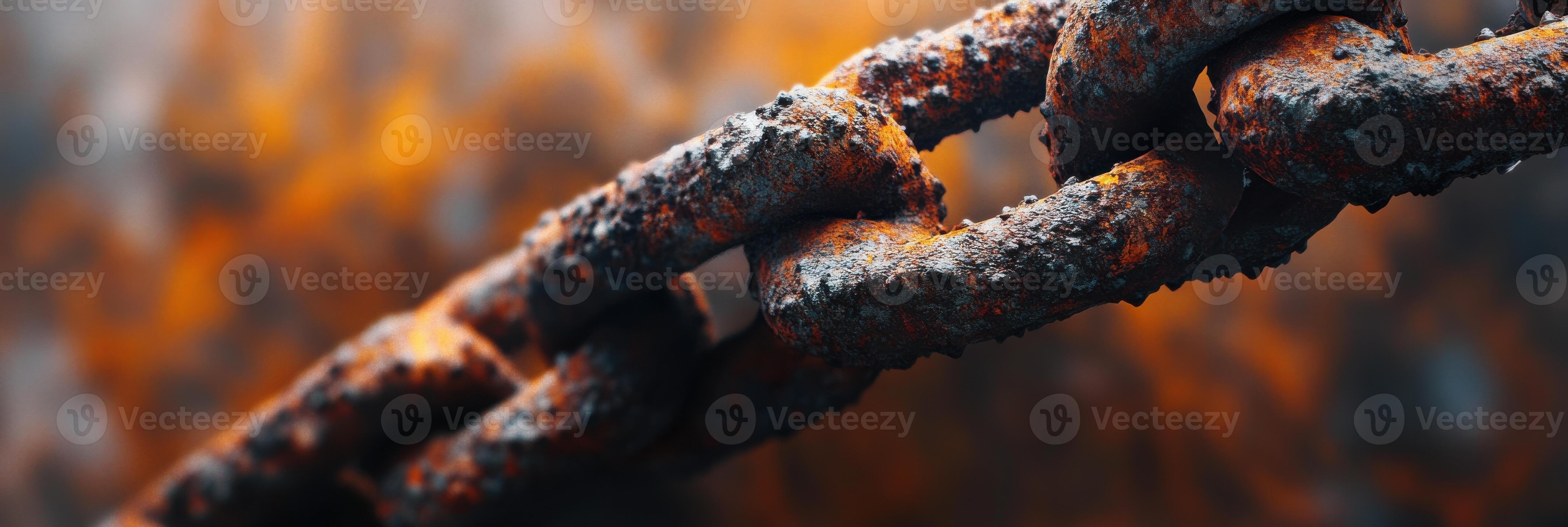 Close-up of rusty chain links depicting age and deterioration 55856767 Stock Photo at Vecteezy