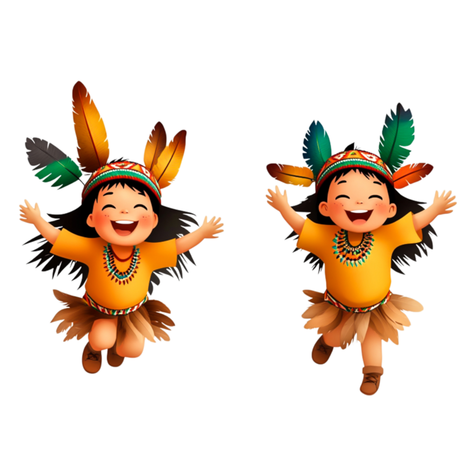 Happy Native Children in Traditional Costumes Celebrating Culture ... Happy Native Children in Traditional Costumes Celebrating Culture ...