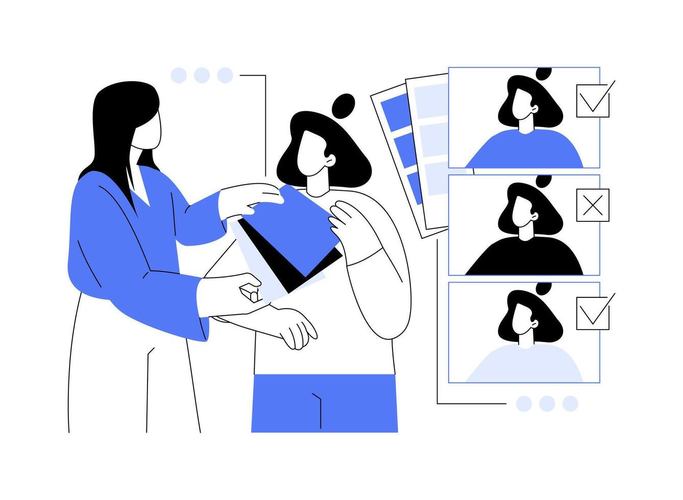 Determine color type appearance isolated cartoon illustrations ... Determine color type appearance isolated cartoon illustrations ...