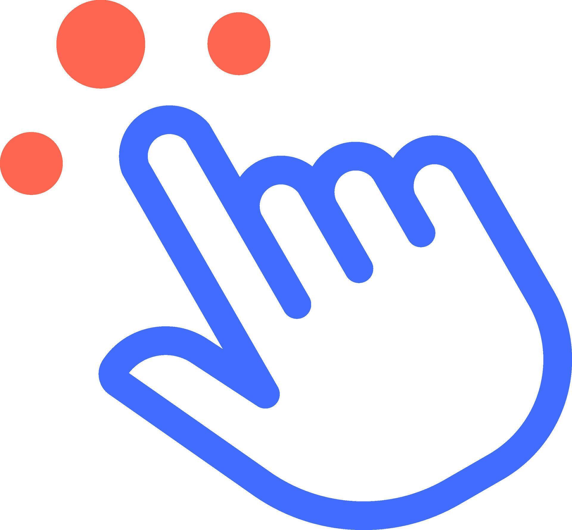 Cartoon hand cursor is clicking or touching floating clickable elements, great for illustrating ...