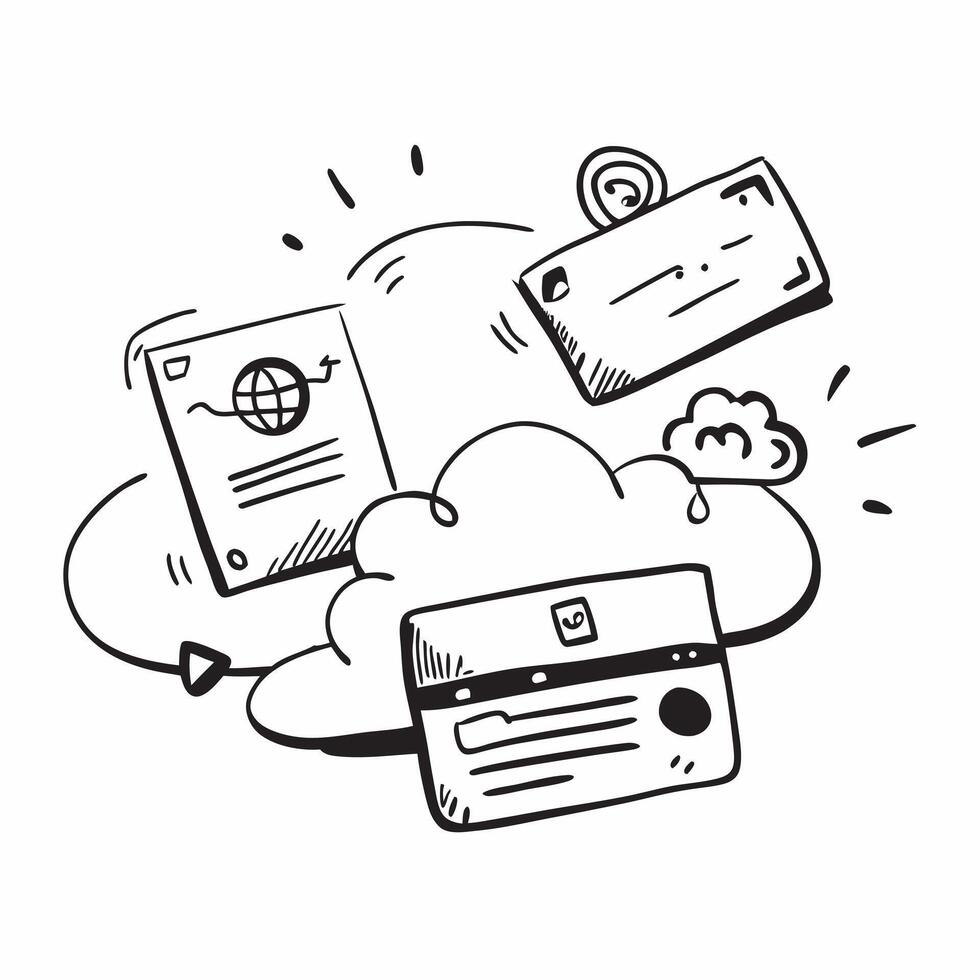 limpiar erp interfaz y nube símbolo con amplio espacio para texto y gráficos concepto como un ...