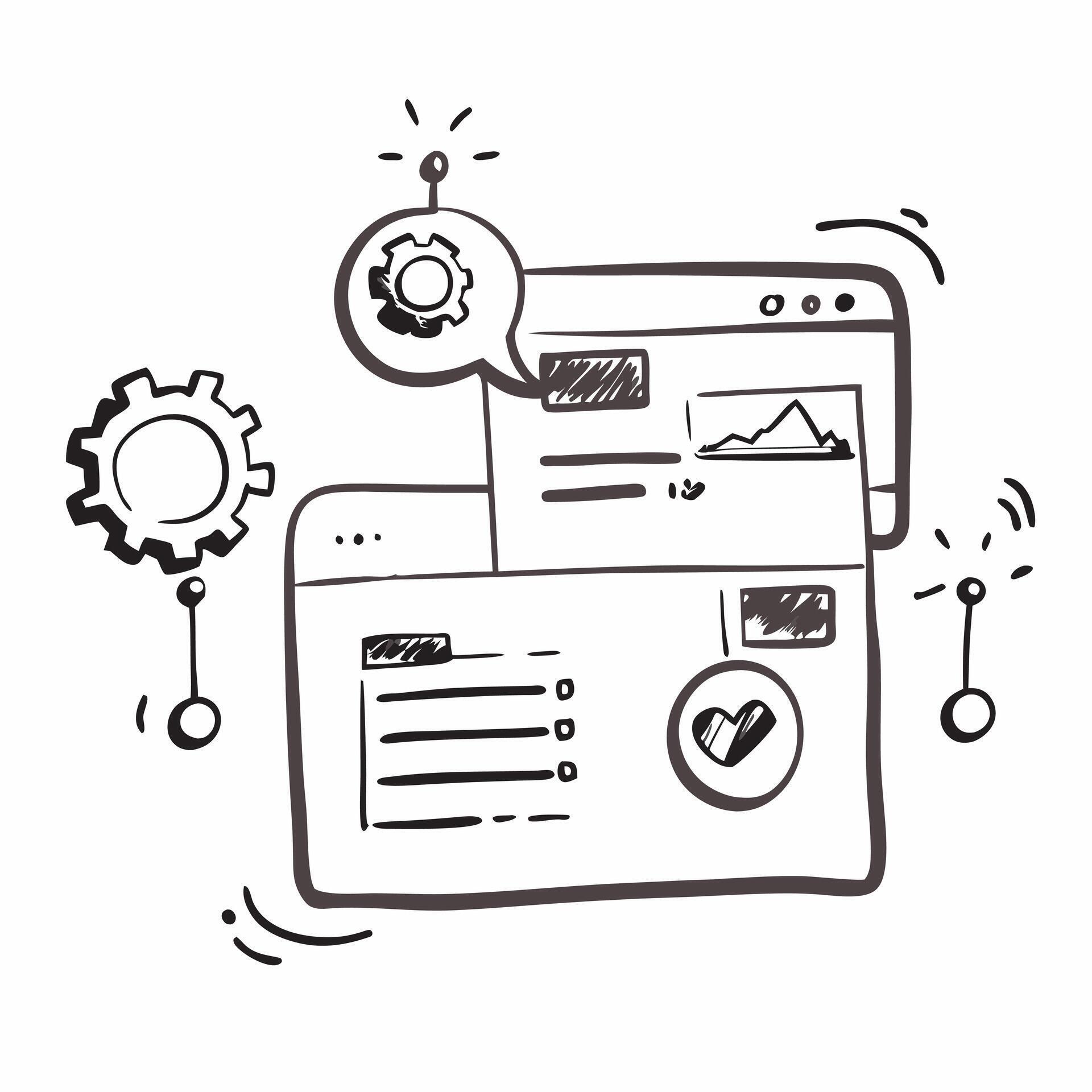 Clean Erp Dashboard And Server Icon With Copy Space For Software