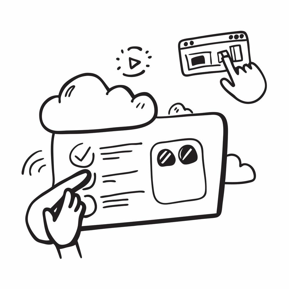 Clean Crm Dashboard And Cloud Icon With Blank Space For Custom Branding Concept As A