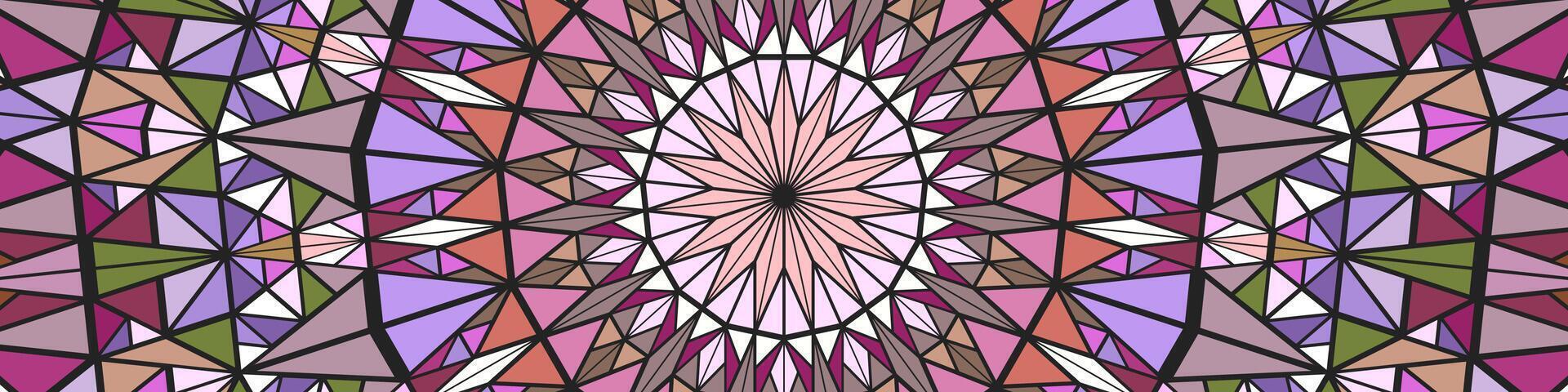 Dynamic Round Tiled Triangle Mosaic Pattern Mandala Background Circular Multicolored Abstract