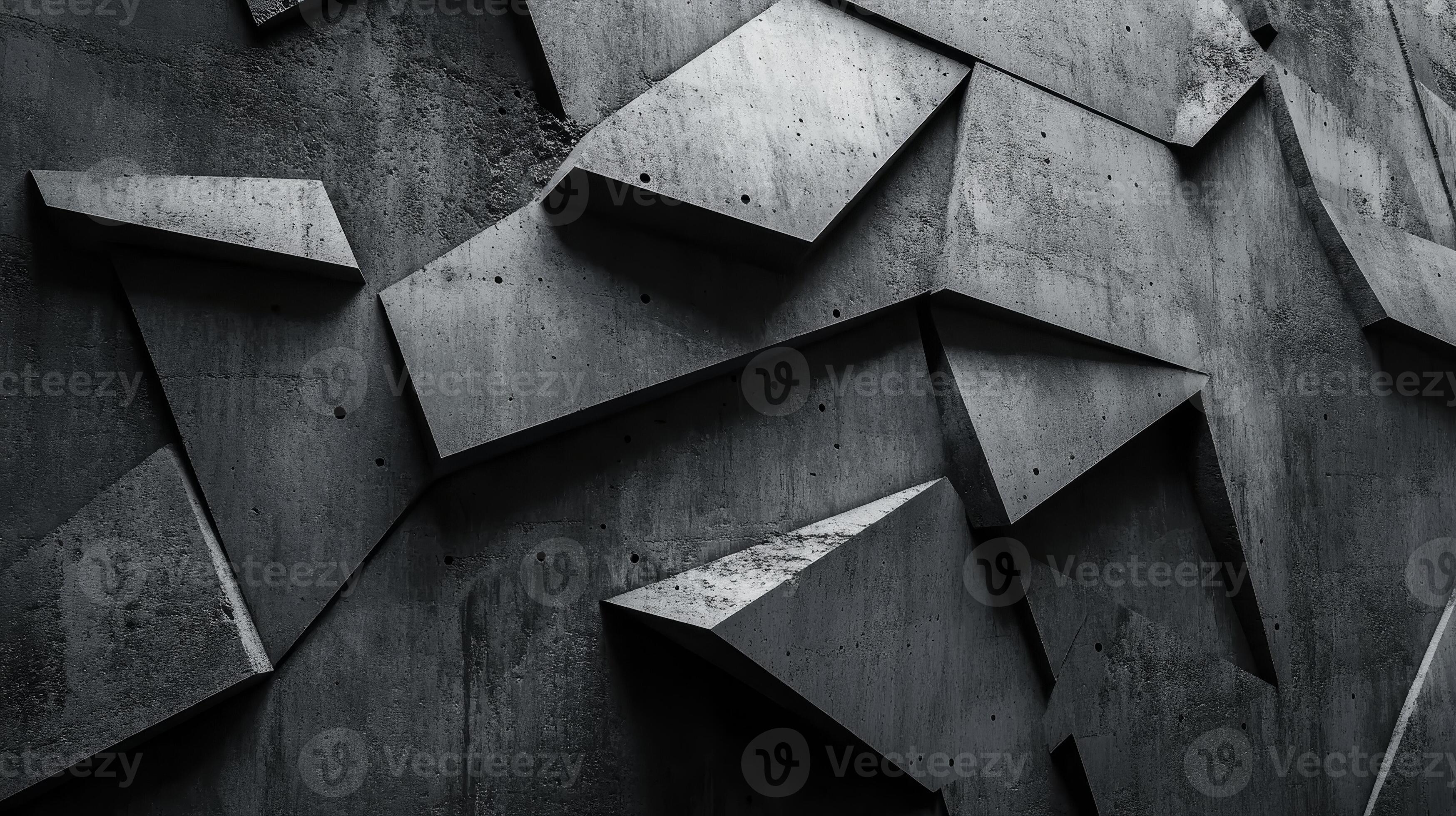 Abstract Background Features A Textured Concrete Surface With Angular Geometric Shapes The Dark