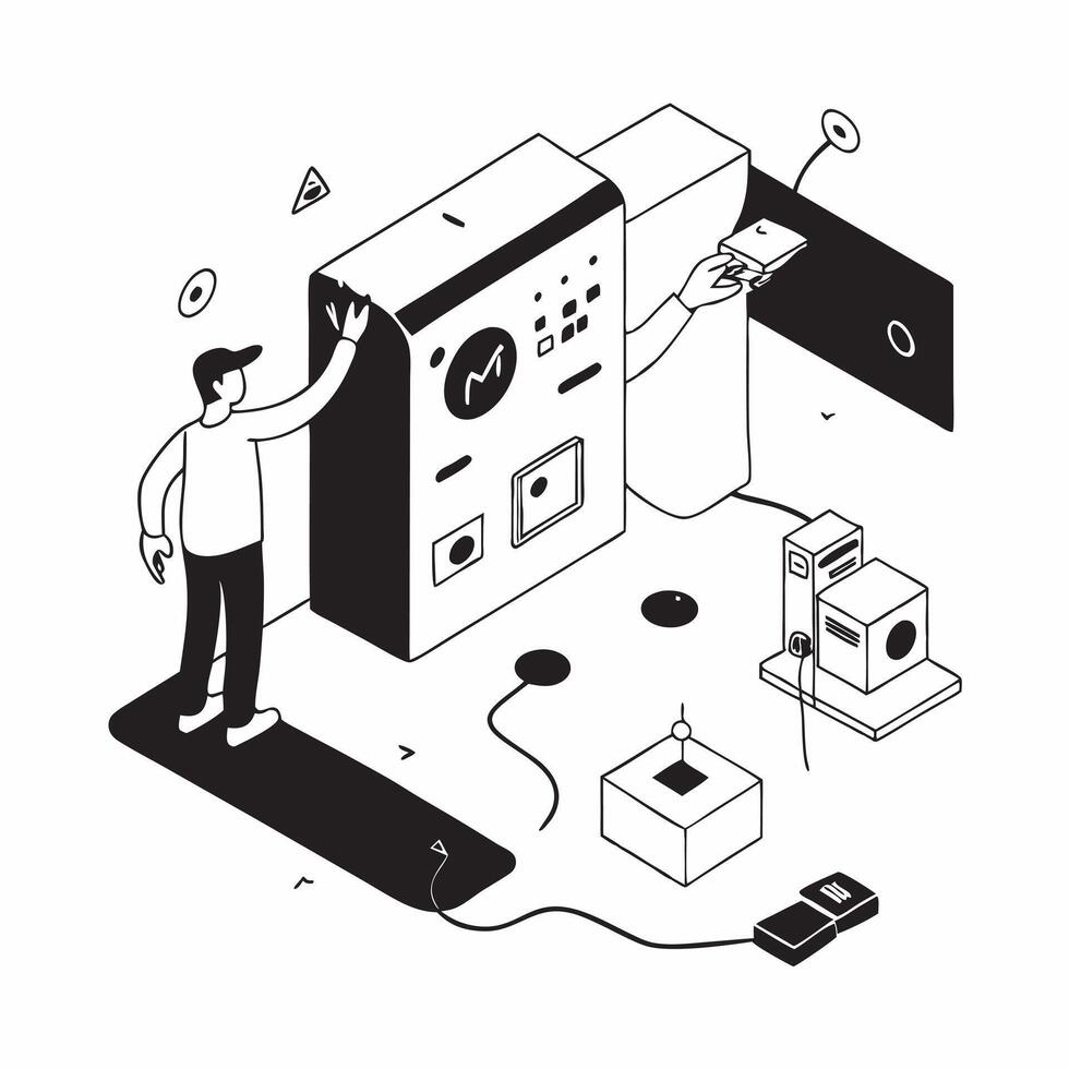 Smart Home Control Hub Setup concept as Setting up a smart home control ... Smart Home Control Hub Setup concept as Setting up a smart home control ...