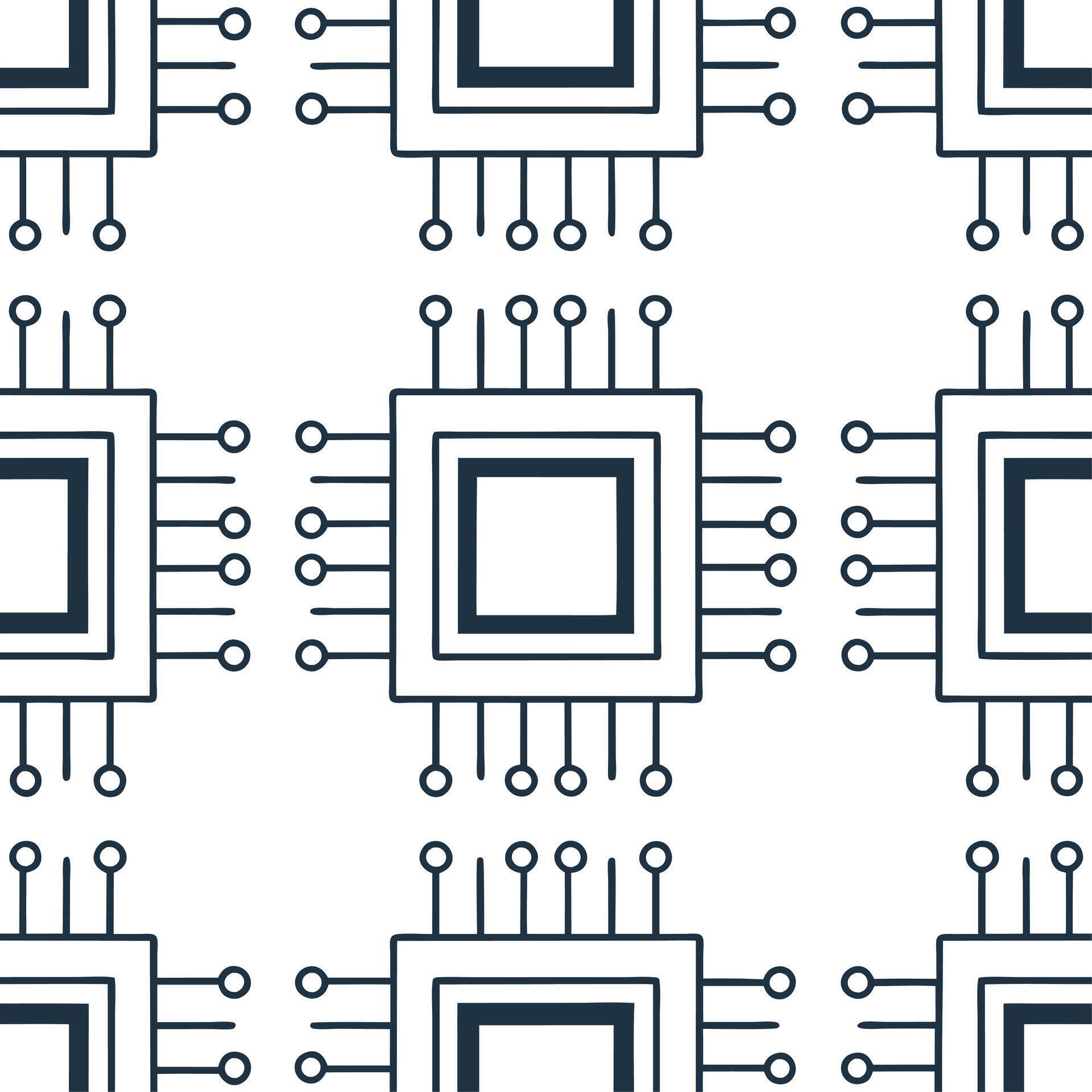 Generate Seamless Tile Patterns Using Layered Circuit Board Components And Digital Wiring