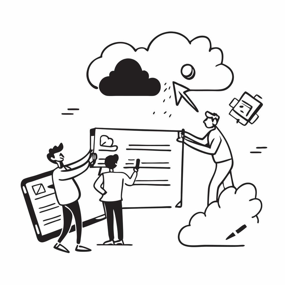 Enhancing Cloud Network Performance Concept As It Specialists Work On