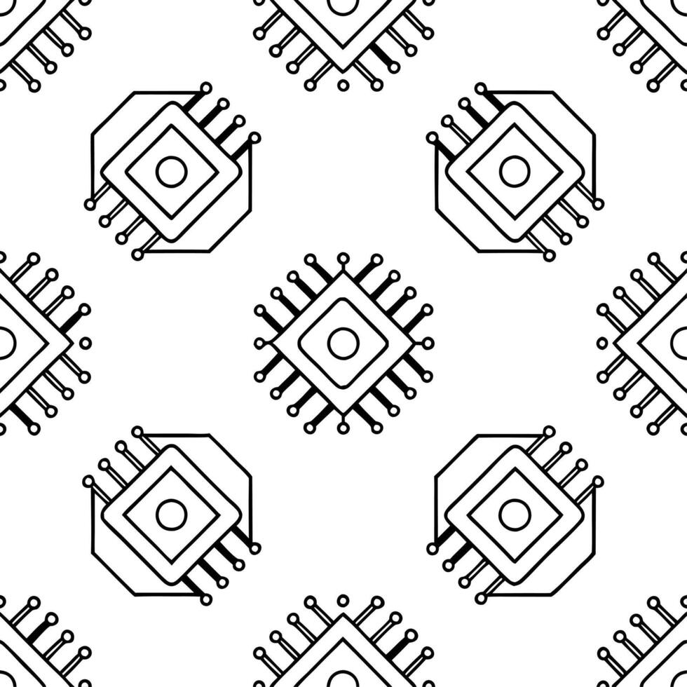 Create Seamless Tile Patterns Using Advanced Circuit Board Graphics With Isolated White