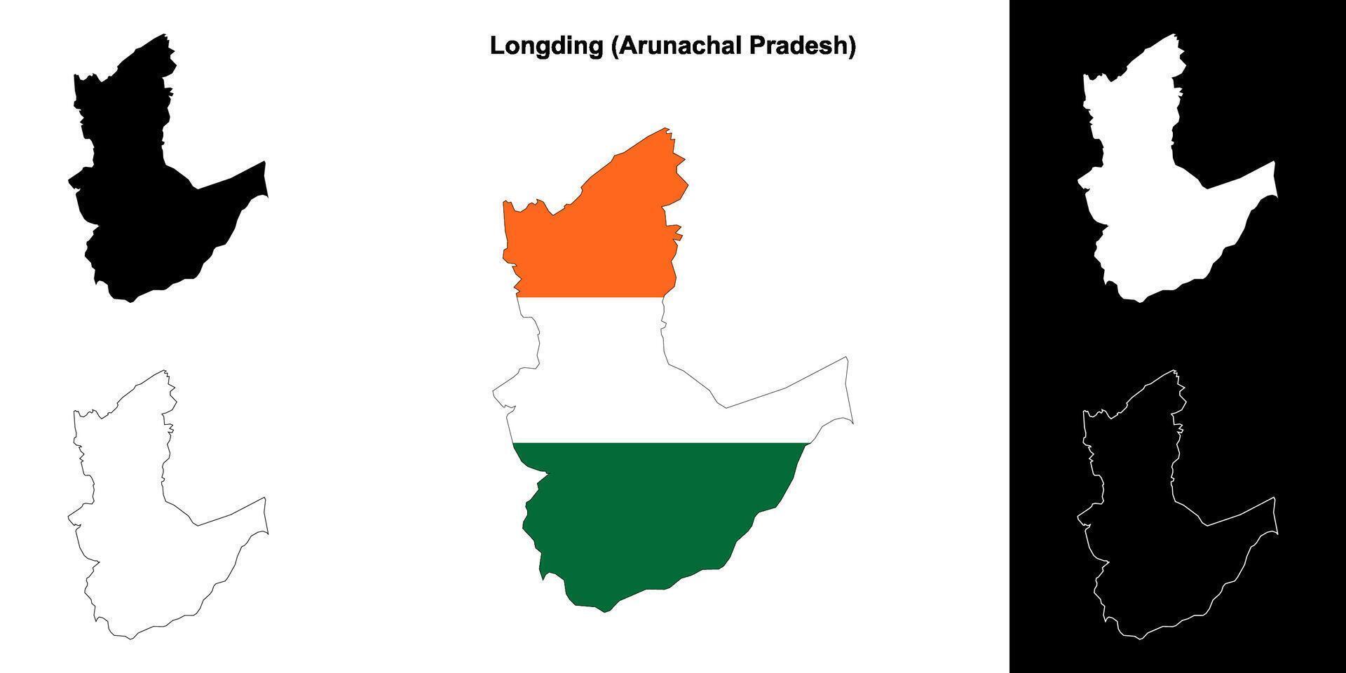 Longding district, Arunachal Pradesh blank outline map set 55911338 ... Longding district, Arunachal Pradesh blank outline map set 55911338 ...