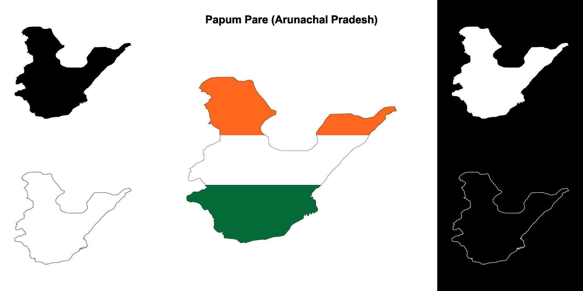 Papum Pare district, Arunachal Pradesh blank outline map set 55911344 ... Papum Pare district, Arunachal Pradesh blank outline map set 55911344 ...