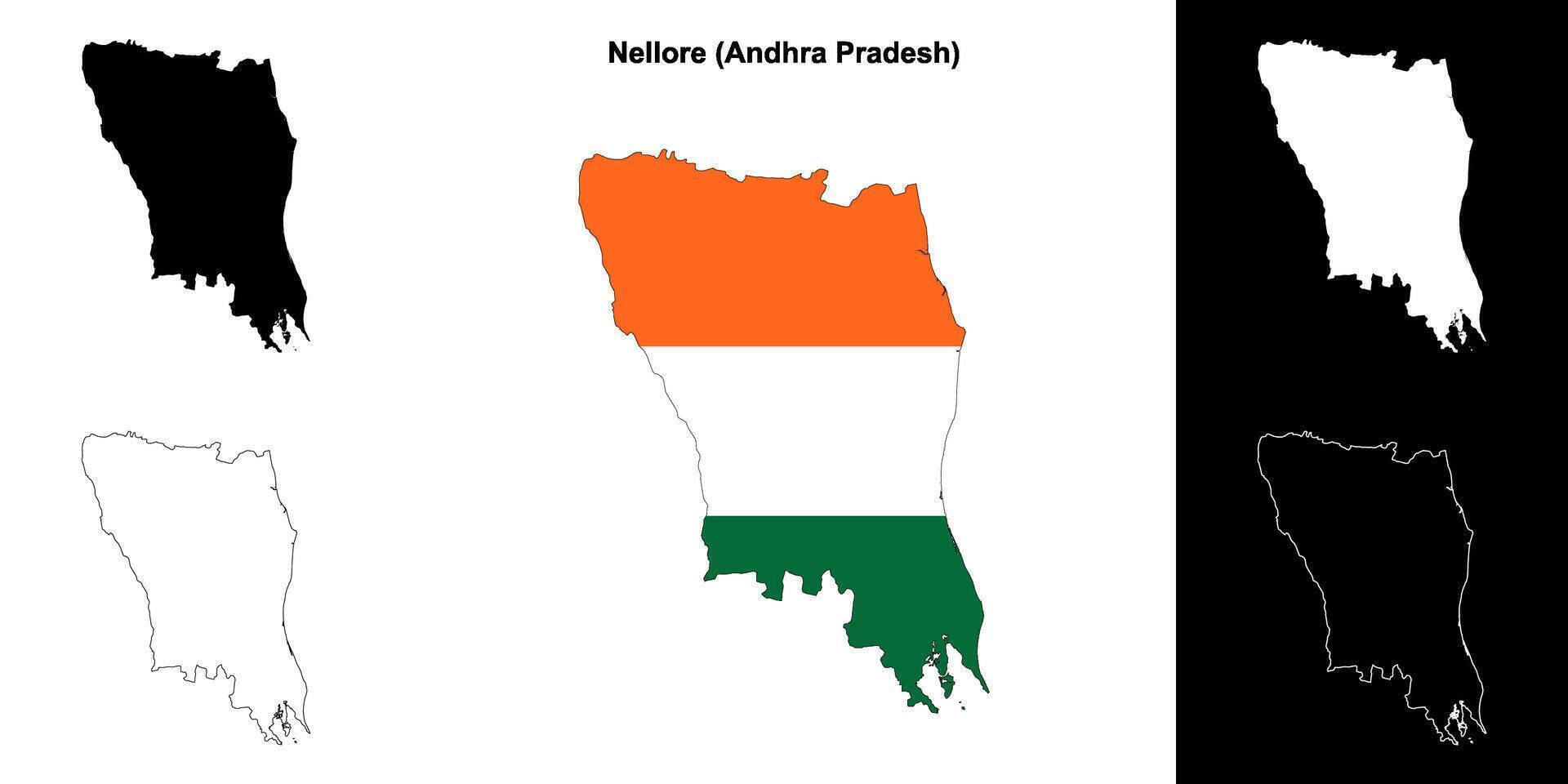Nellore district, Andhra Pradesh blank outline map set 55911350 Vector ... Nellore district, Andhra Pradesh blank outline map set 55911350 Vector ...