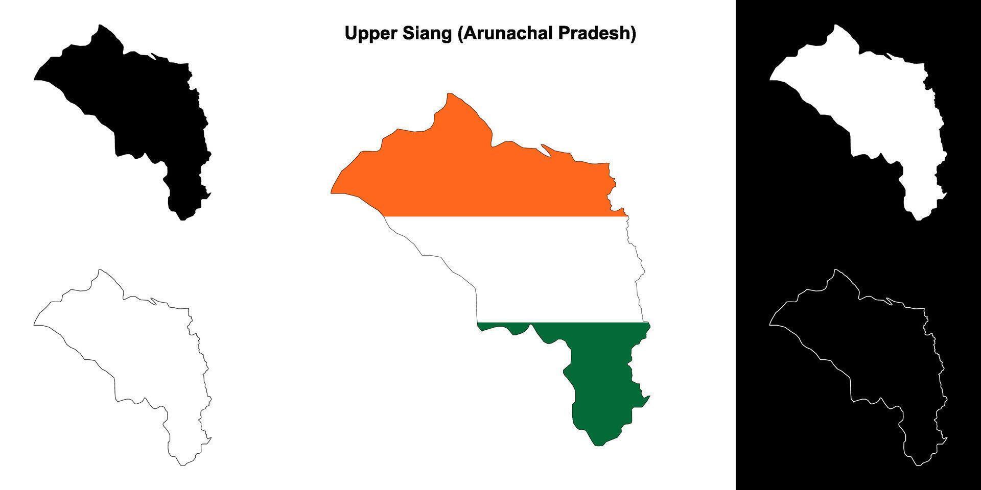 Upper Siang district, Arunachal Pradesh blank outline map set 55911351 ... Upper Siang district, Arunachal Pradesh blank outline map set 55911351 ...
