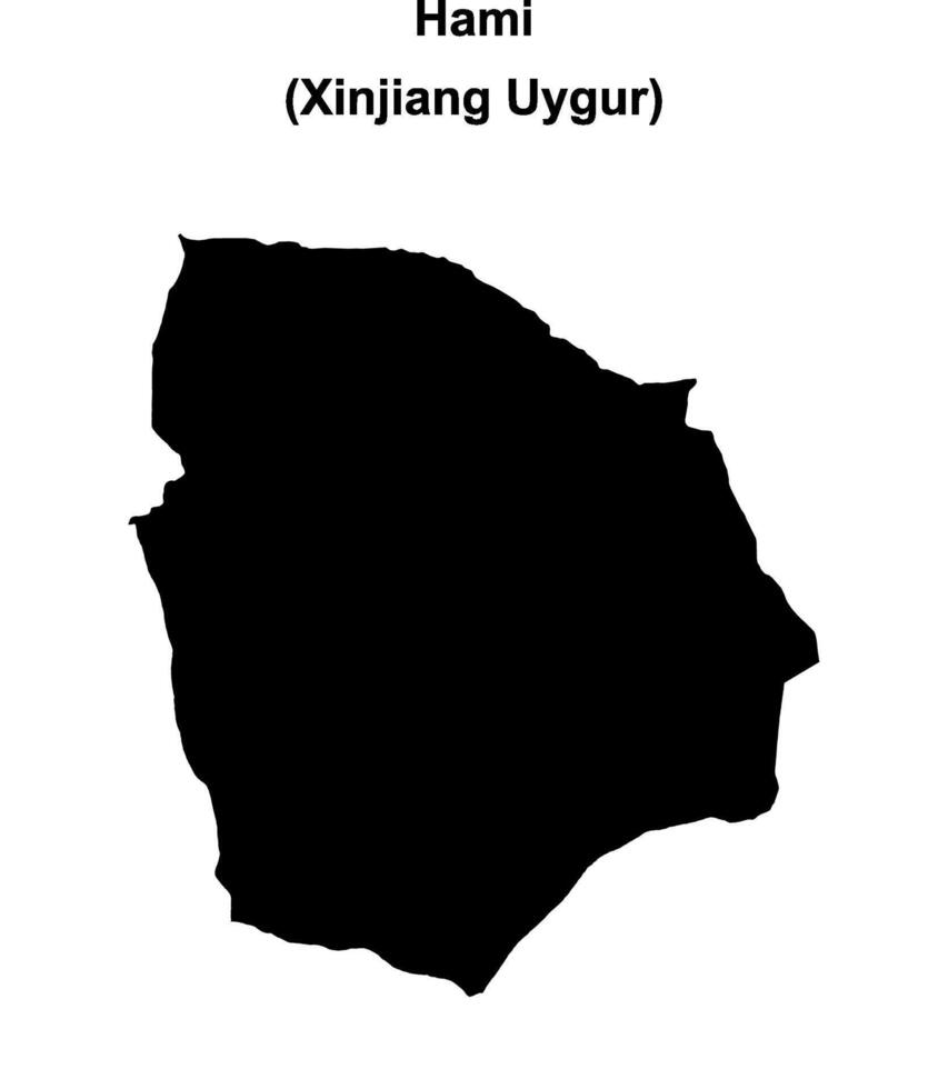 Hami blank outline map 55911591 Vector Art at Vecteezy