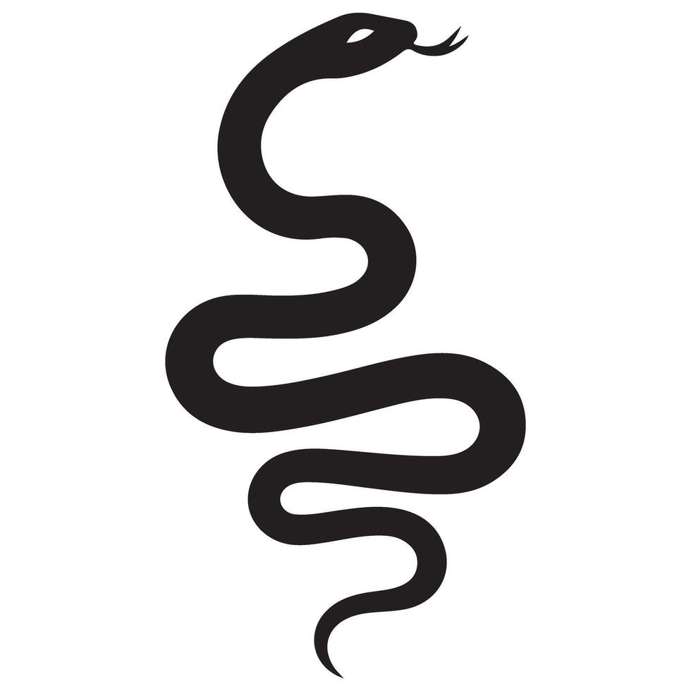 Silhouette snake illustration serpent reptile viper snake design ...