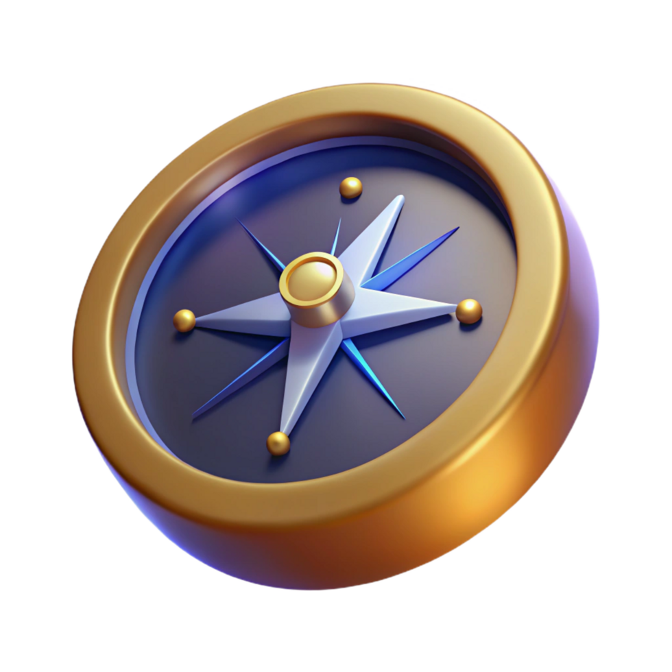 3d Compass Rose Navigation Guide Direction Finding Exploration Symbol