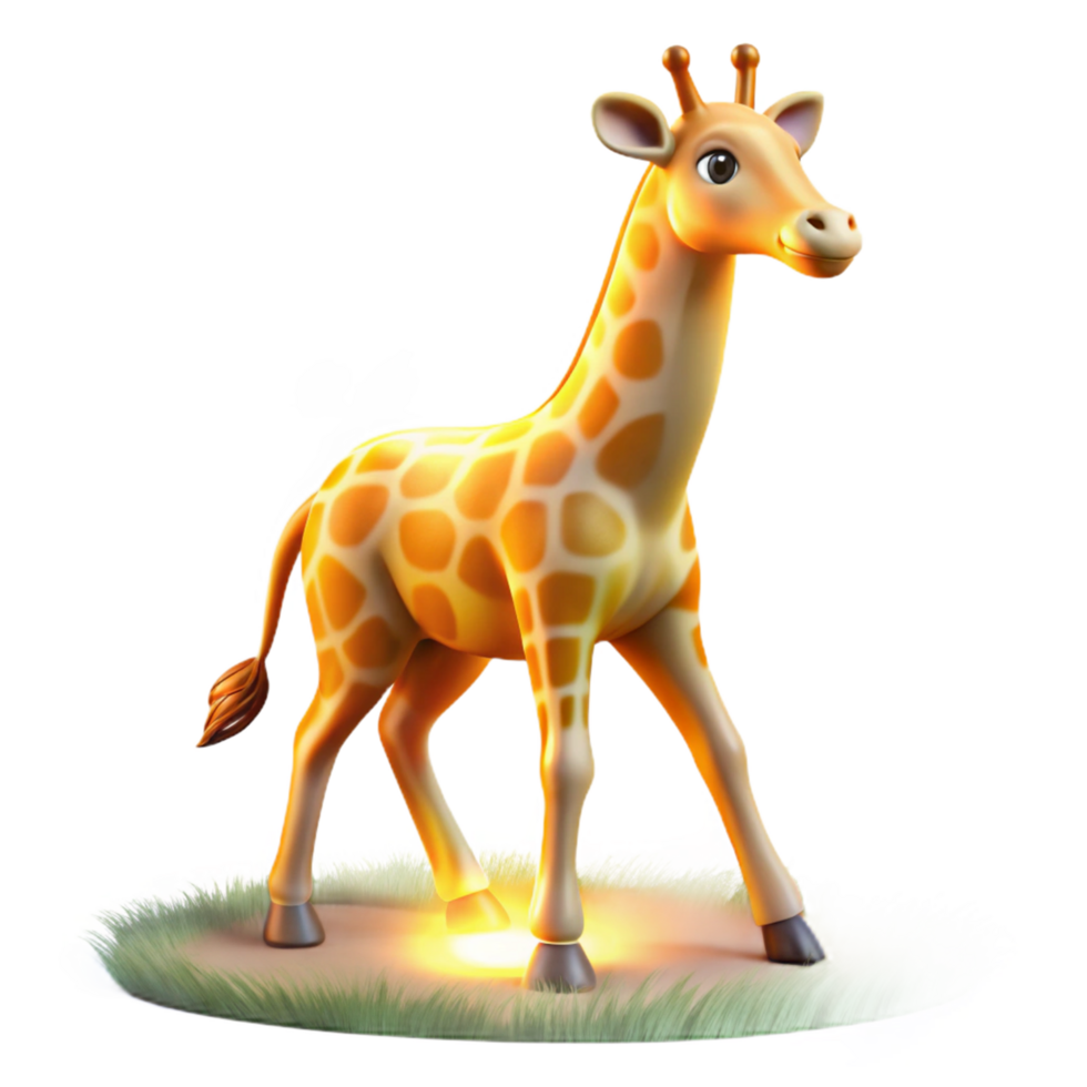 Adorable Baby Giraffe 3D Render Wildlife, Animal, Cartoon, Cute, Safari ...