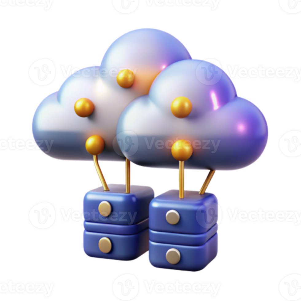 Illustration Cloud Computing Servers Network Data Storage 55920770 Png