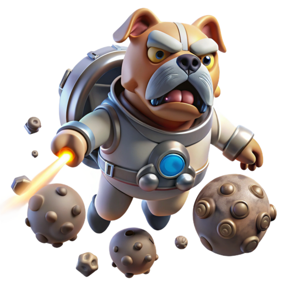 Astronaut Bulldog Space Adventure Game 55921967 PNG
