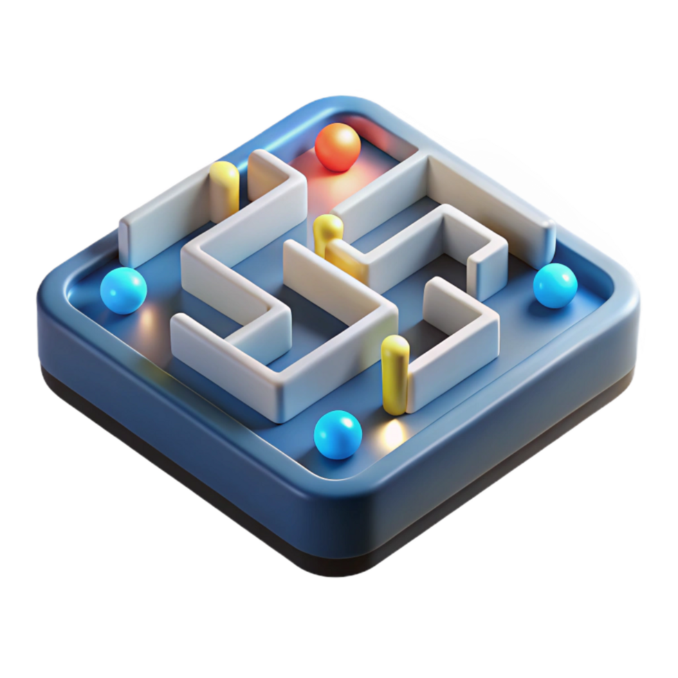 3D Maze Puzzle Game Navigate the Labyrinth 55922690 PNG