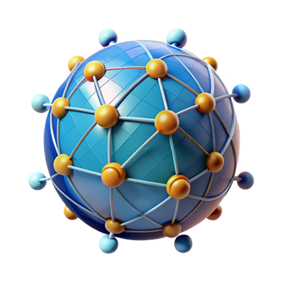 Global Network Interconnected Nodes And Worldwide Connectivity 55923904 Png