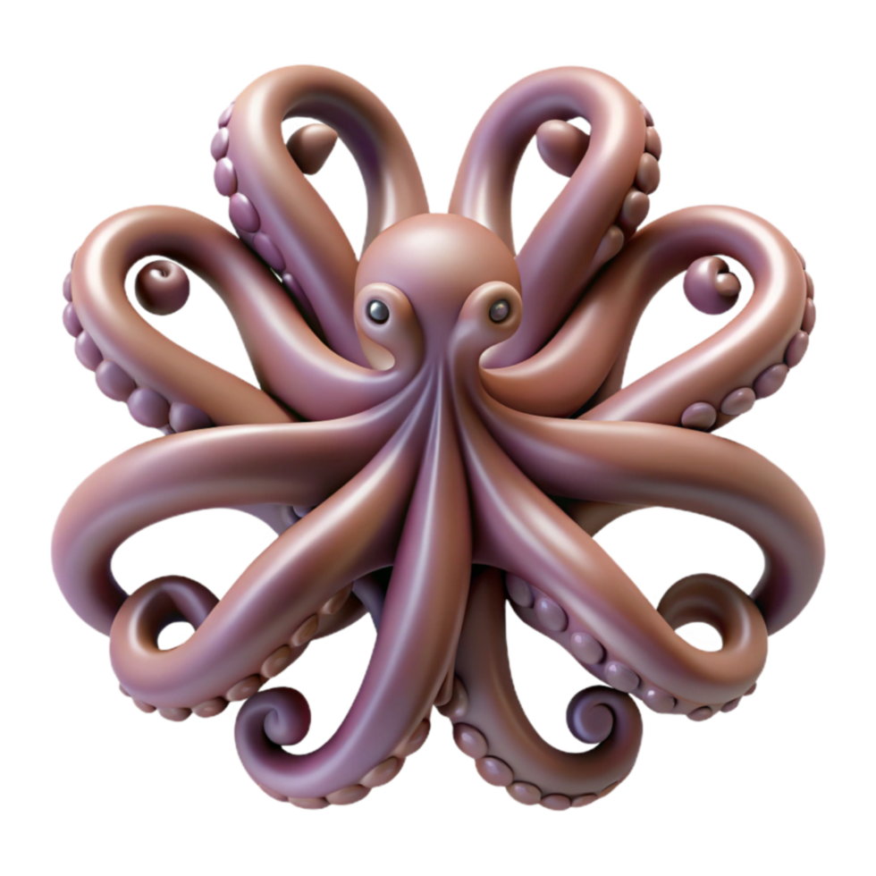 3D Render of an Octopus Eight Arms, Aquatic Life 55924435 PNG