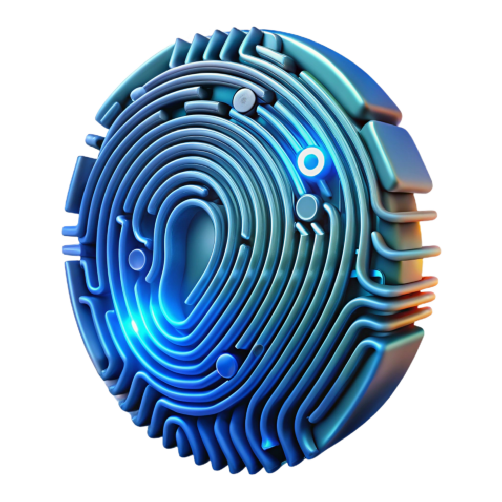 Abstract Fingerprint Biometric Security Concept 55924488 Png
