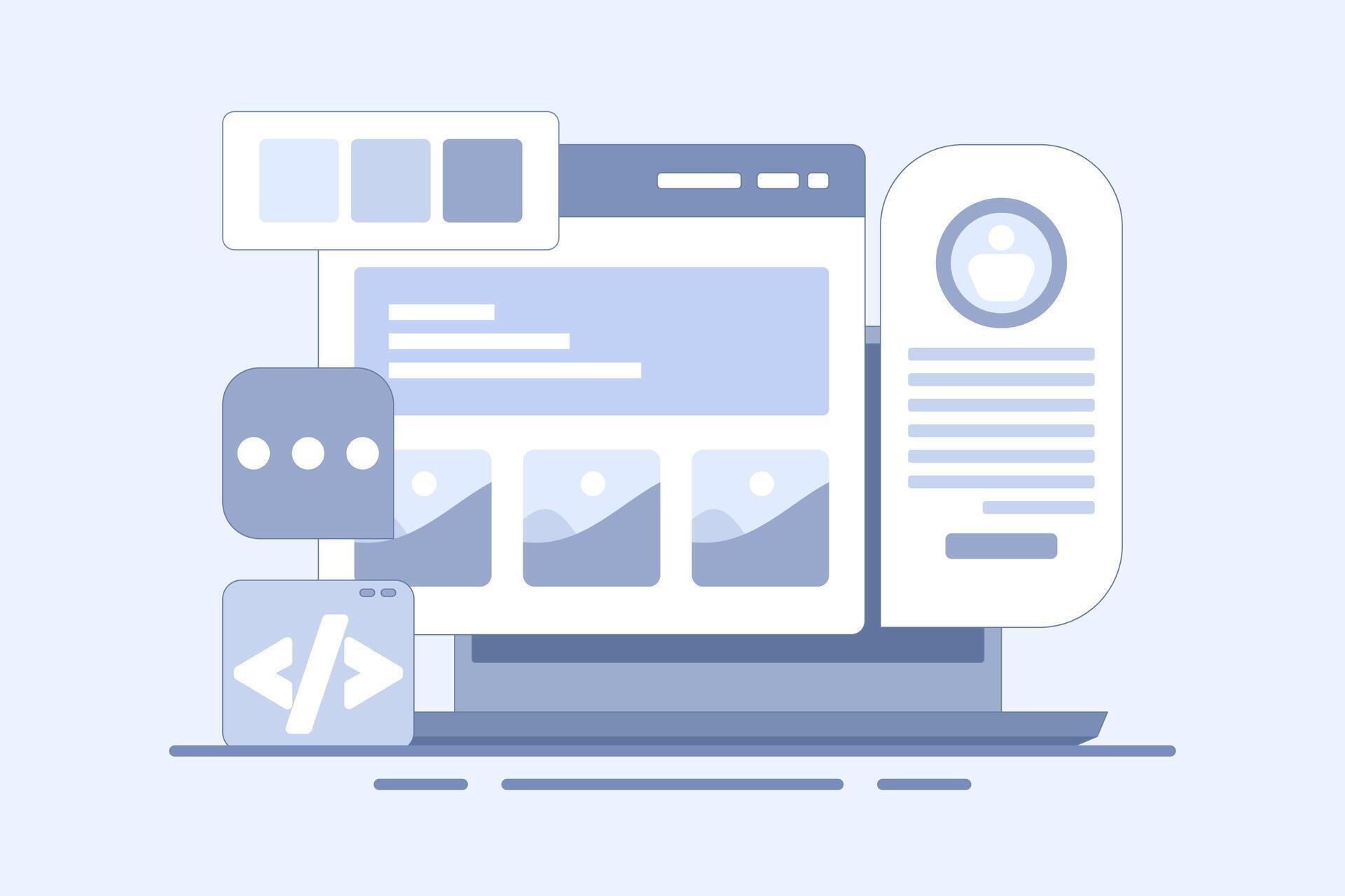 Website Development Company Concept Application Development Website Maintenance Coding And