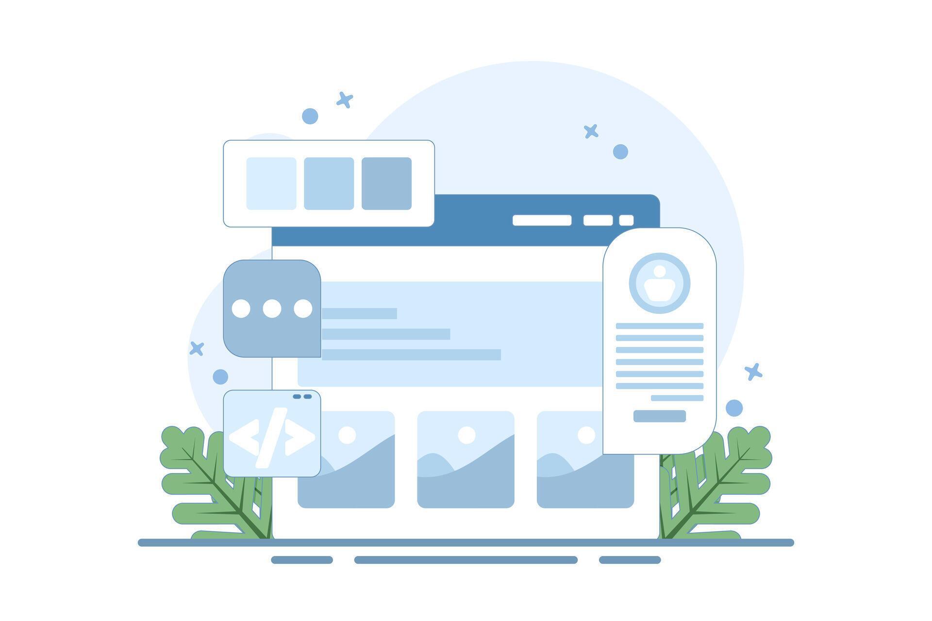 Website Development Company Concept Application Development Website Maintenance Coding And