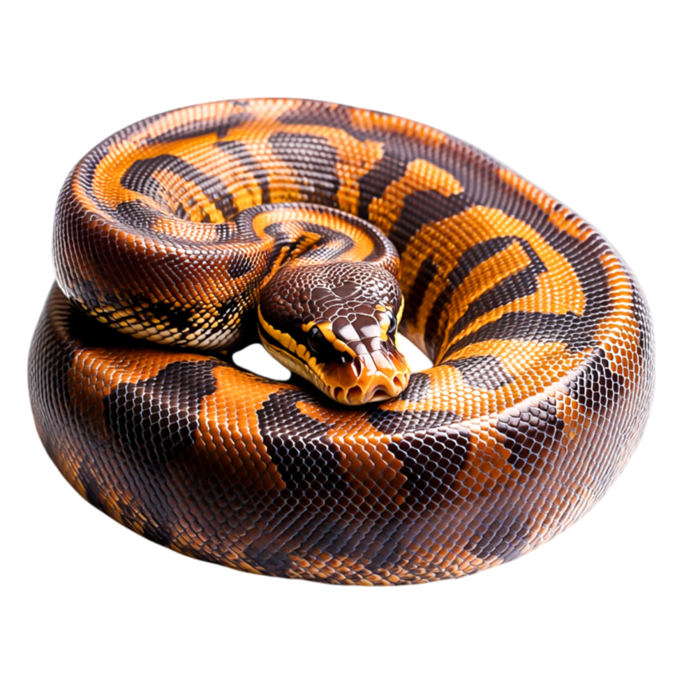 Colorful and Elegant Python Coiled in a Captivating Pose 55930536 PNG