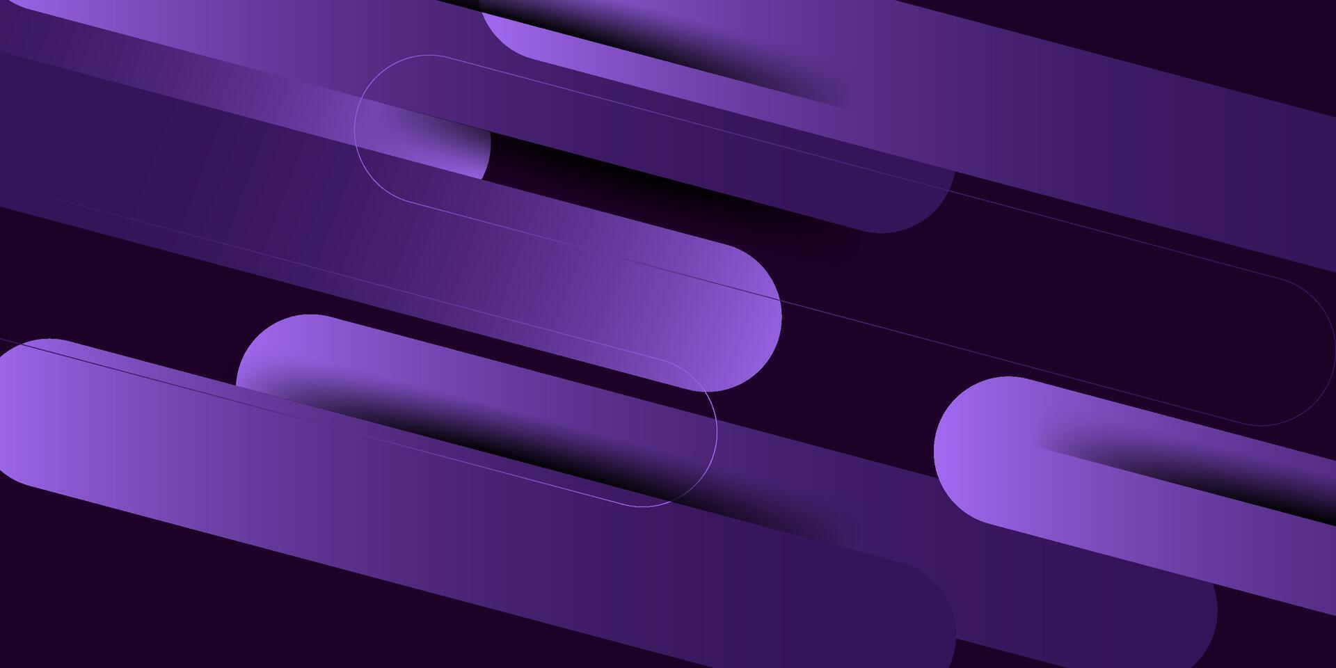 Abstract dark purple gradient background with simple purple rectangle pattern in 3D view ...