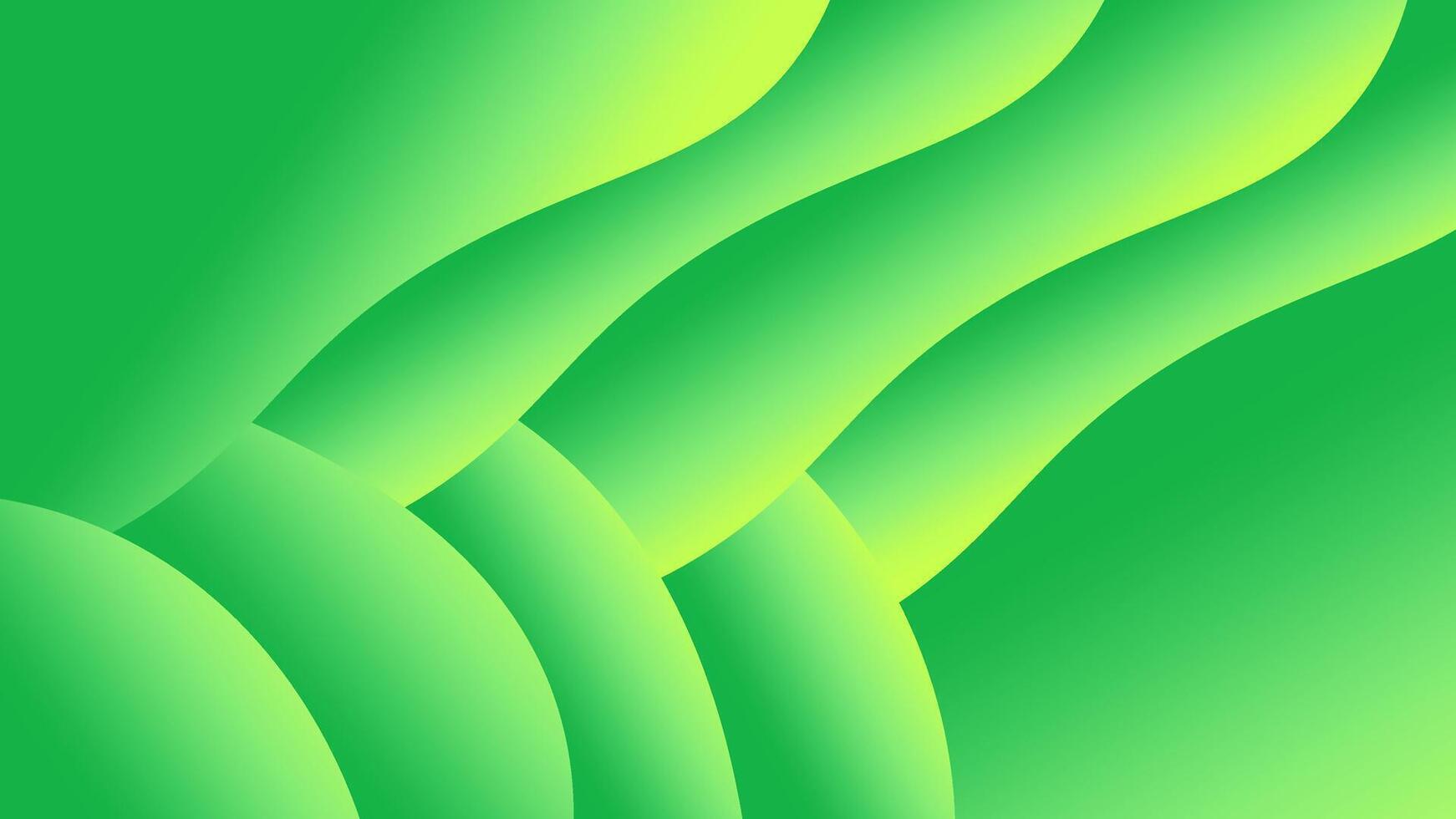 Abstract Green Gradient Wave Background Design With Modern Artistic