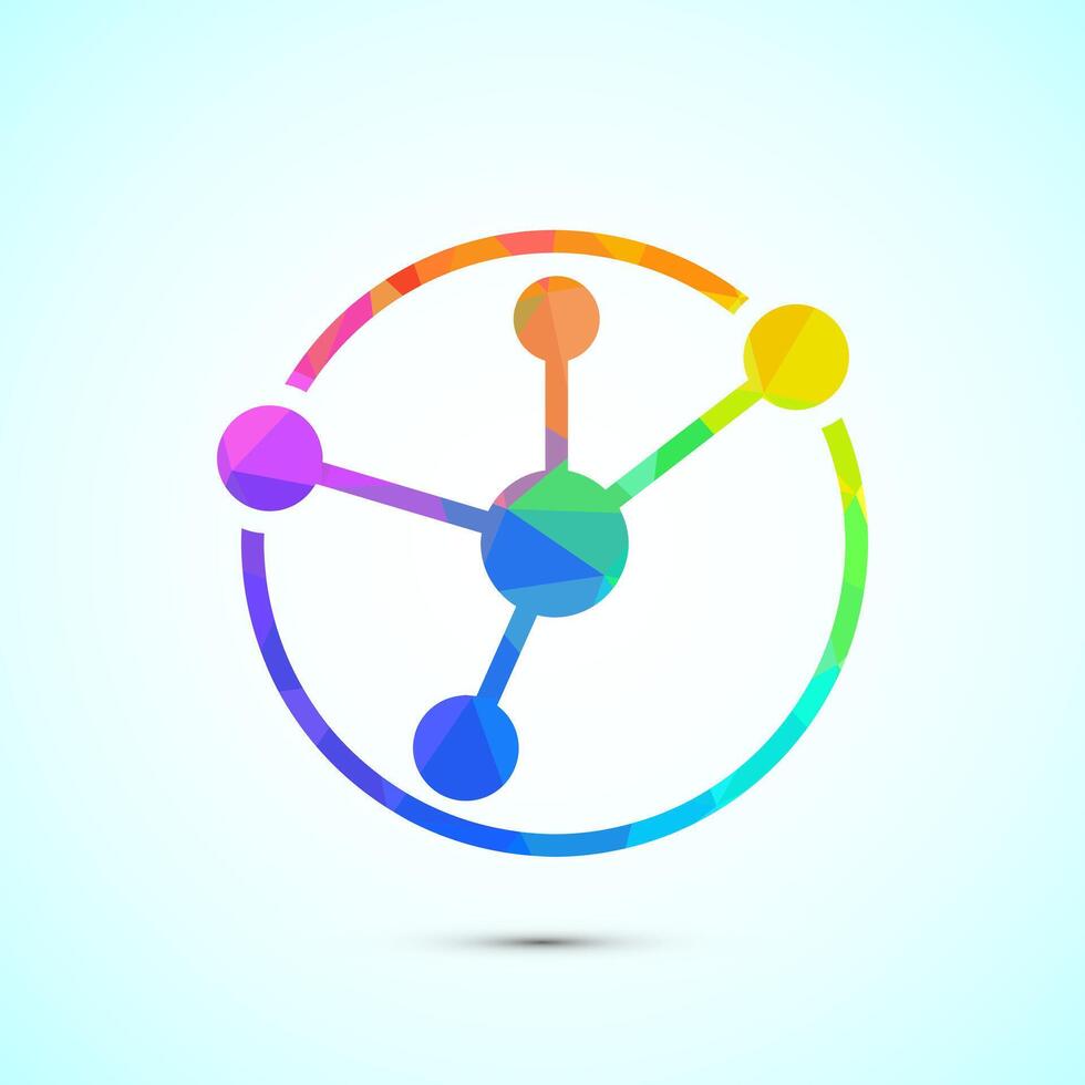 Data science icon. Big data, digital tech icon, low poly style 55938078 ...