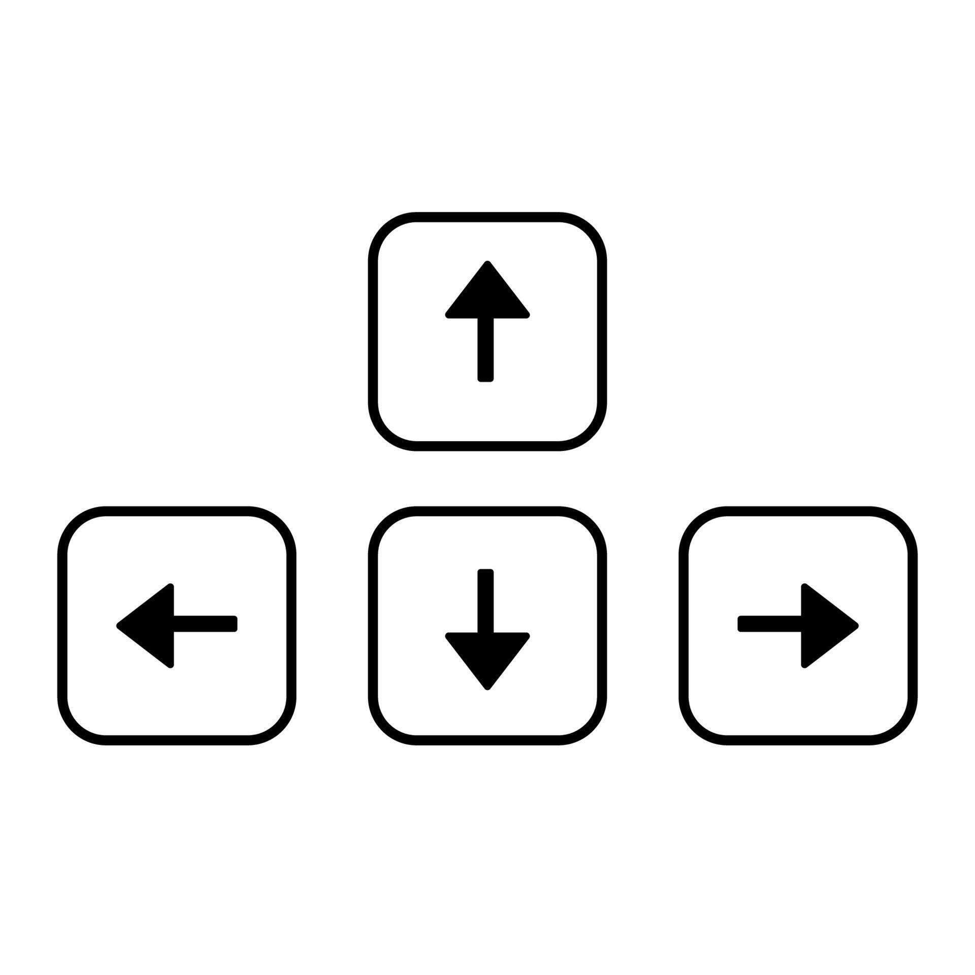 computer keyboard arrow keys simple outline 55983281 Vector Art at Vecteezy