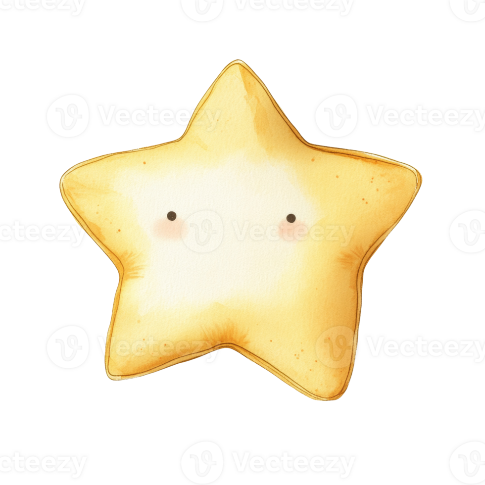 Cute Yellow Star Character Illustration Design 55986019 PNG