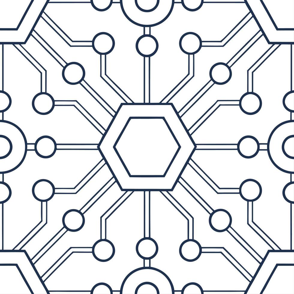 Innovative Techno Circuits Tile Pattern Merging Linear Electronic