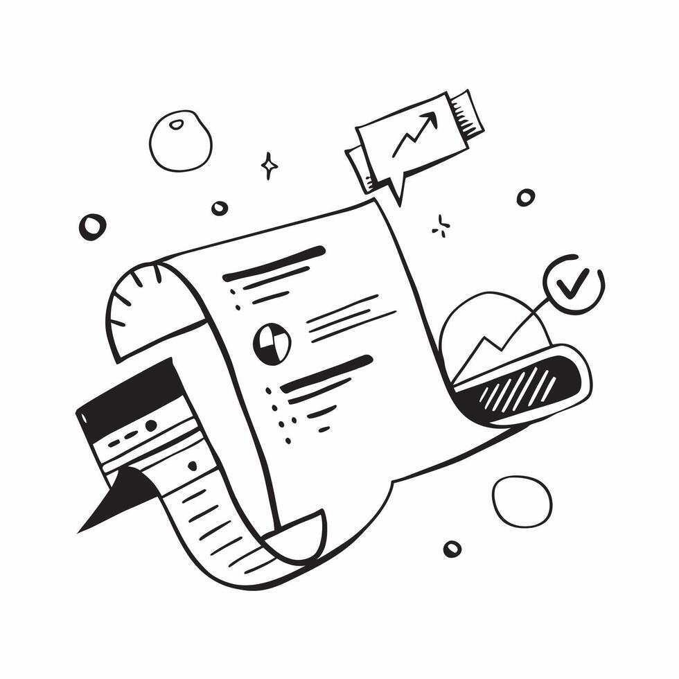 Data summary illustration with space for text and graphics concept as ...