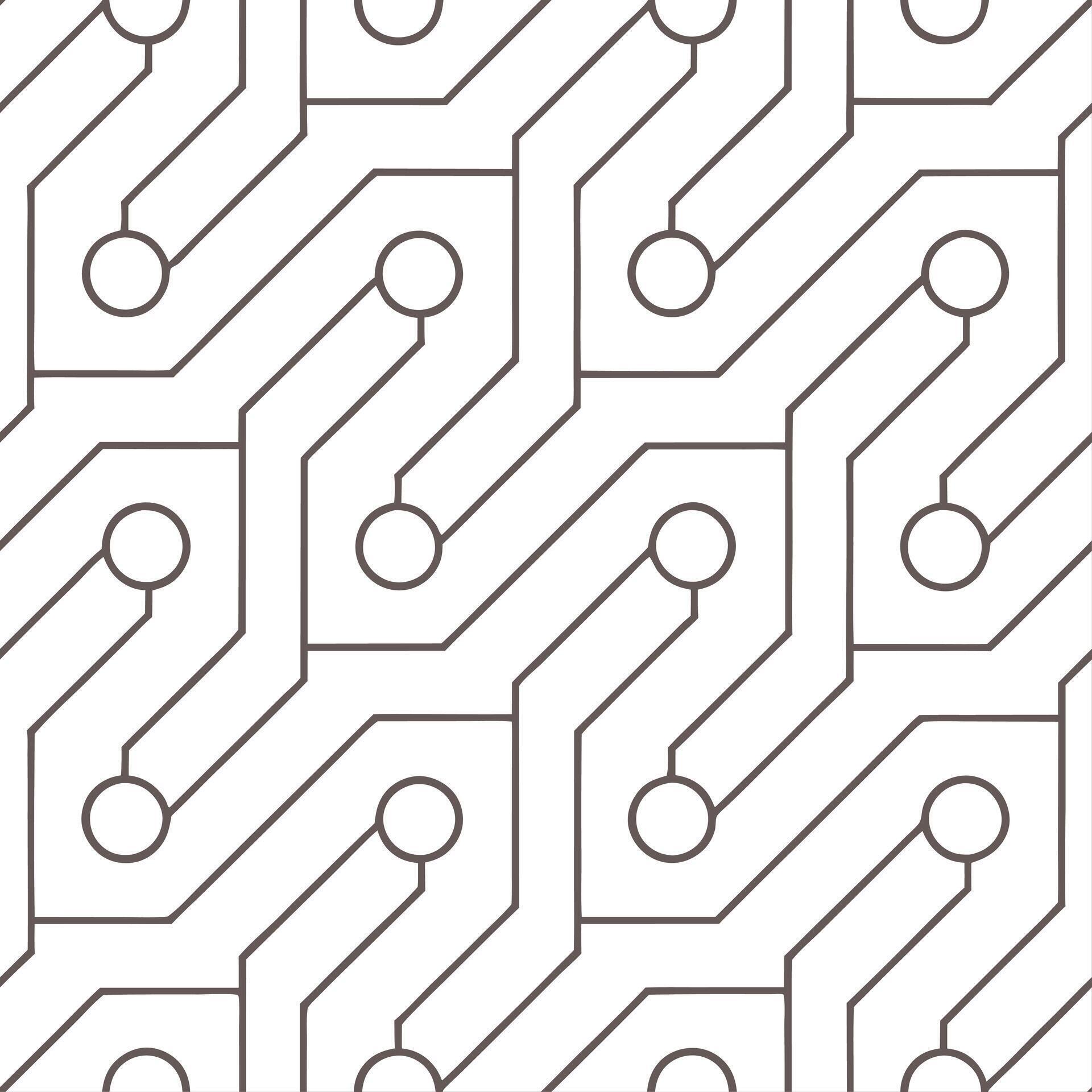 Abstract techno circuits seamless pattern integrating minimalist digital circuits and refined ...