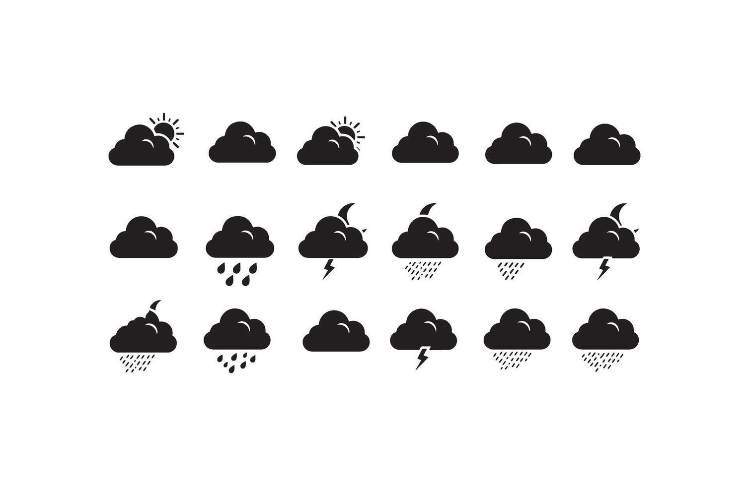 Elegant Solid Weather Icons Collection Design 56001886 Vector Art at ... Elegant Solid Weather Icons Collection Design 56001886 Vector Art at ...