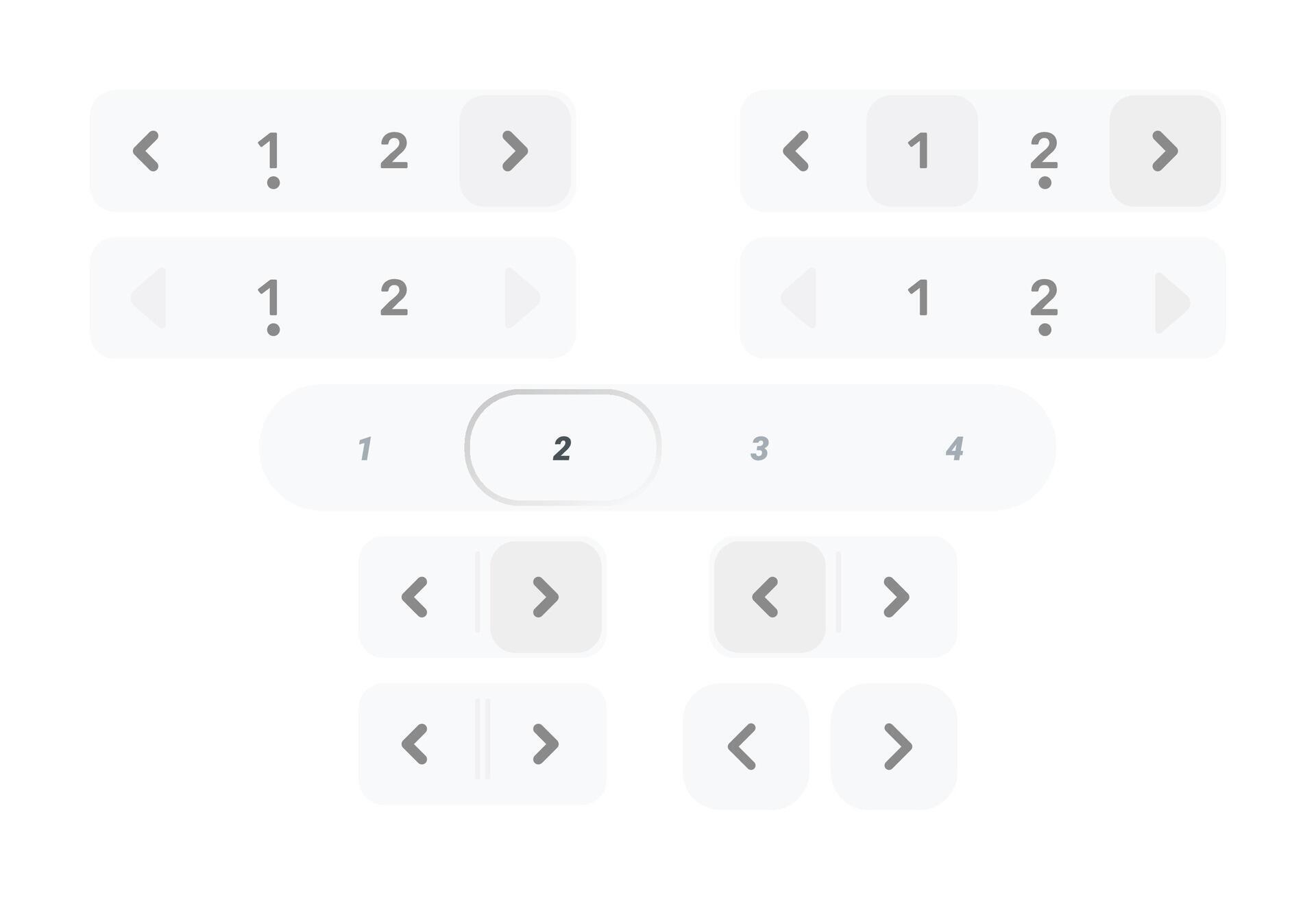Pagination Buttons Set. Navigation Web UI Elements 56002963 Vector Art ...