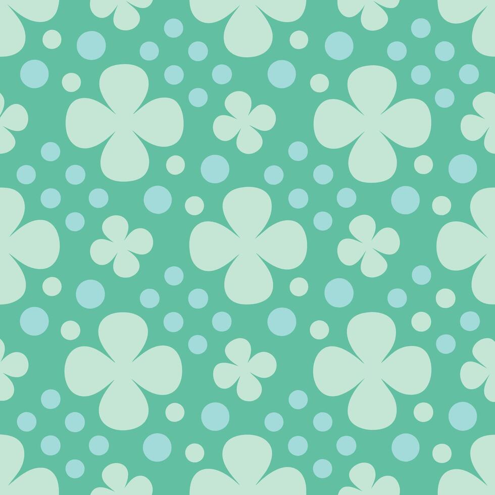 Repeating Green Clover Leaves Pattern Simple and Cheerful Design 56030221 Vector Art at Vecteezy