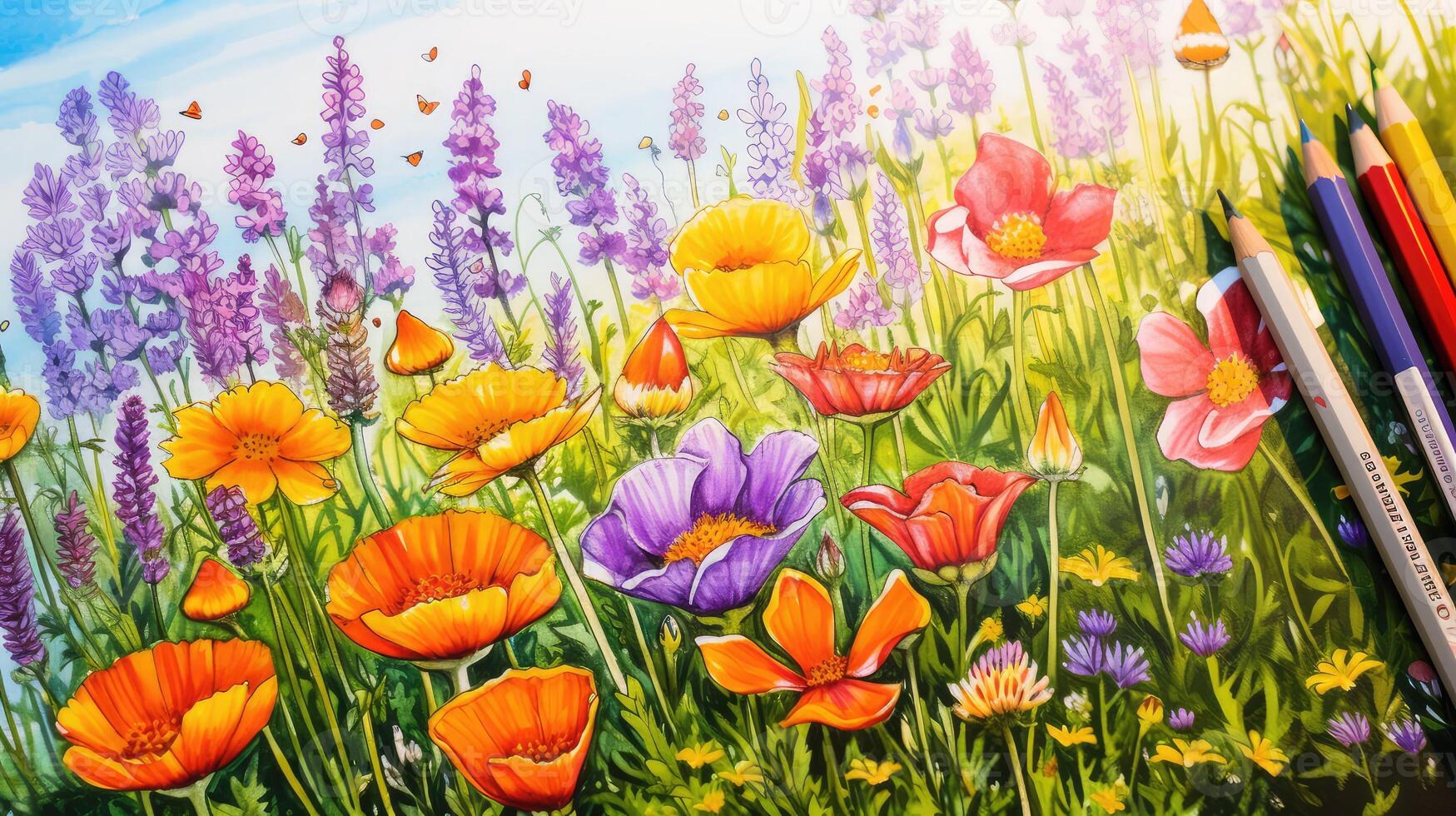 colorful spring drawing 56060557 Stock Photo at Vecteezy