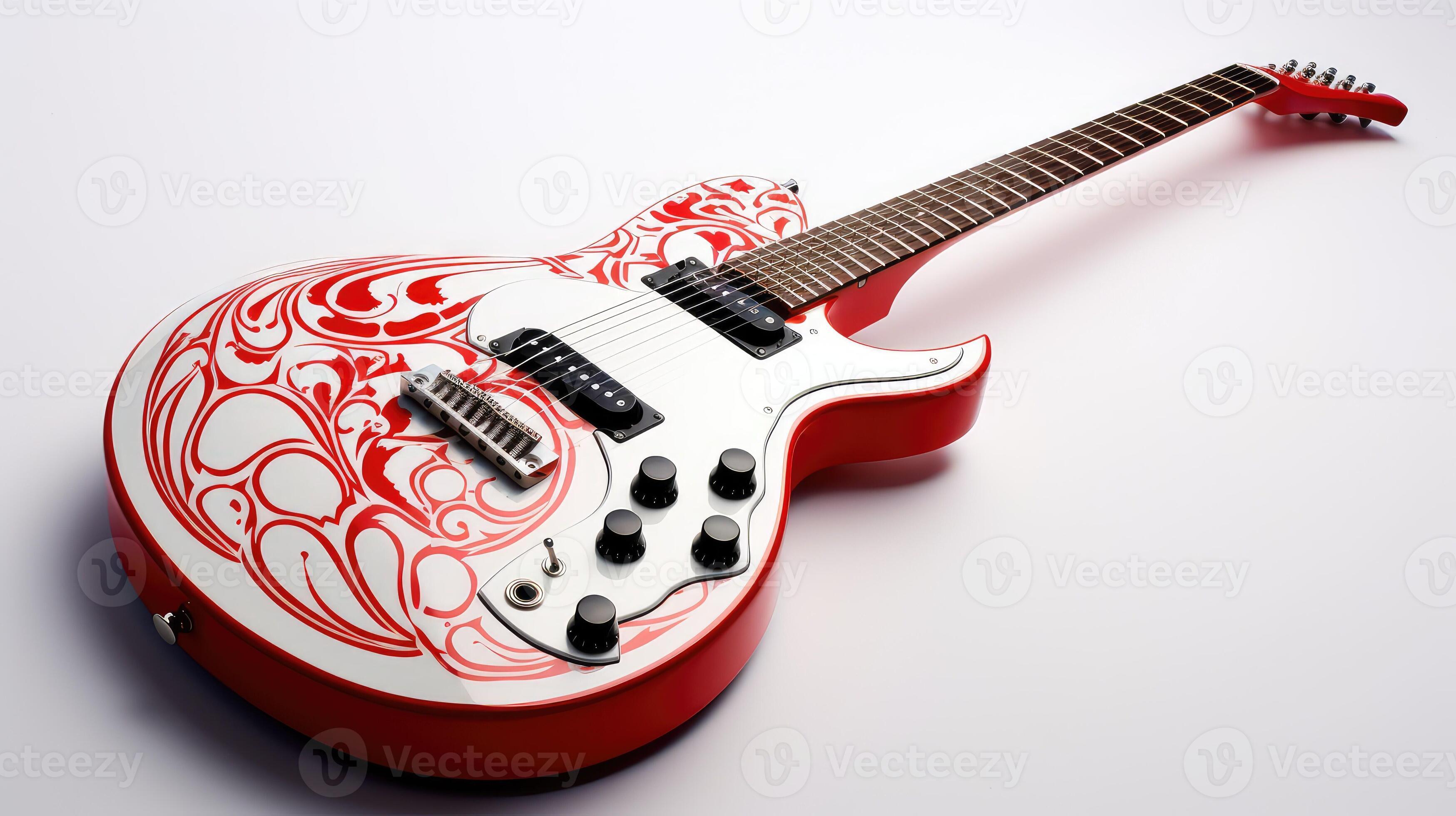 curves red guitar white background 56061707 Stock Photo at Vecteezy